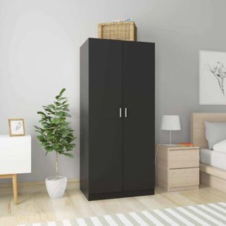 vidaXL Garde-robe Noir 80x52x180 cm Bois ding&eacute;nierie Vidaxl