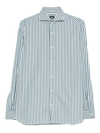 Truzzi chemise ray&eacute;e &agrave; logo brod&eacute; - Vert