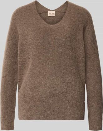 Mos Mosh Strickpullover aus Woll-Mix mit V-Ausschnitt Modell THORA