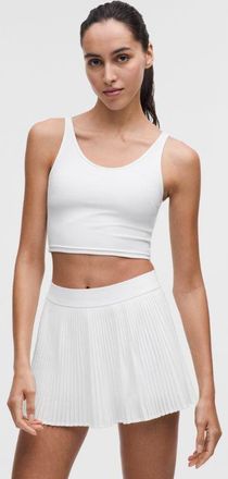 lululemon Tennis-Tanktop mit U-Ausschnitt und Cut-out Mittlerer Halt f&uuml;r B/C-Cups f&uuml;r Frauen - Gr&ouml;&szlig;e XL in White