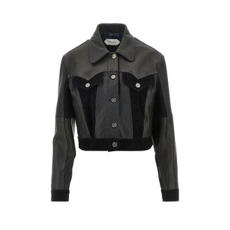 Versace Cropped leather jacket Woman 40