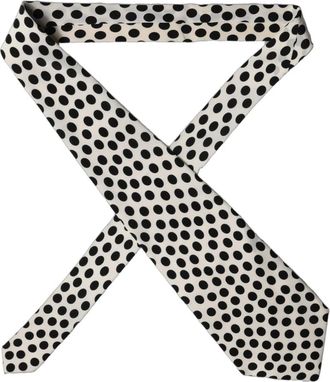 Dolce & Gabbana Femme, Accessoires, Noir, Taille: ONE Size Polka Dot Silk Necktie