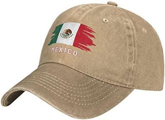 Generic Casquettes De Golf Drapeau du Mexique Beige Vintage Pare-Soleil Casquette R&eacute;glable Visiere pour Festivals Ext&eacute;rieur P&ecirc;che