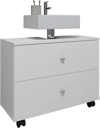 VCM Badunterschrank Rollen Schublade Nilosi L