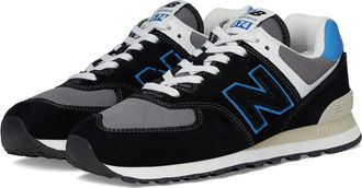 New Balance 574 Unisex-Erwachsene Sneaker, Schwarz/Blauer Achat, 40.5 EU