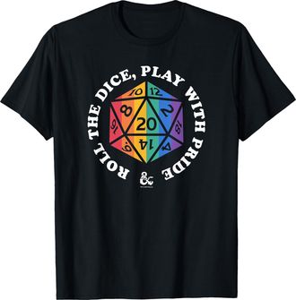 Dungeons & Dragons Rainbow Roll The Dice Play With Pride T-Shirt
