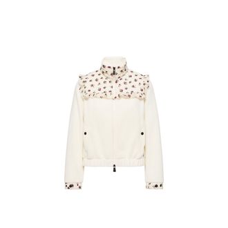 Moncler Moncler Polartec Floral Print Sweatshirt, Women, White, Size: Xl