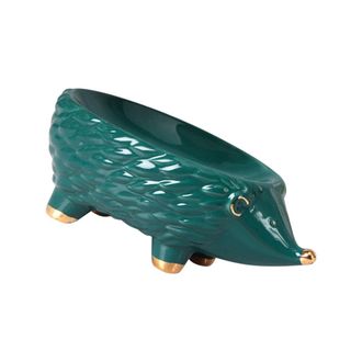 NUOBESTY Keramik Seifenhalter Cartoon Igel Design Gr&uuml;n Praktisches Seifenablage Regal f&uuml;r Trockenhaltung und Stilvolle Baddekoration Multifunktionale Keramik S