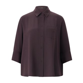 Windsor Hemdbluse mit Fledermaus&auml;rmeln - - Blouses & Shirts - Damen - Lila - 2XL