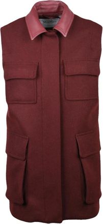 Max Mara Femme, Vestes, Rouge, Taille: 36 FR Gilet
