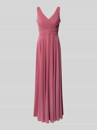 Troyden Collection Maxikleid aus Chiffon in Wickel-Optik