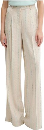 Fracomina Femme, Pantalons, Beige, Taille: 38 FR Pantalone Wide Pantalons