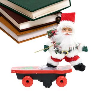 Generico Weihnachtsmann f&uuml;r den Innenbereich, Musikalischer Roller, Tischdekoration, f&uuml;r Kinder, Zuhause, Wohnzimmer, Schlafzimmer, B&uuml;cherregal, Gastgeber