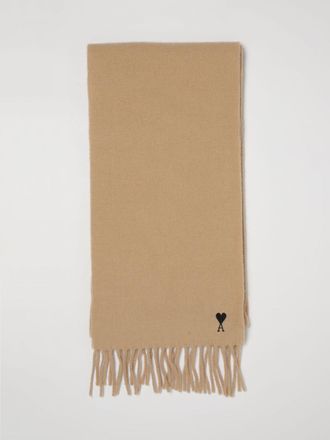 Ami &Eacute;charpe en pure laine avec logo brod&eacute; et bords frang&eacute;s