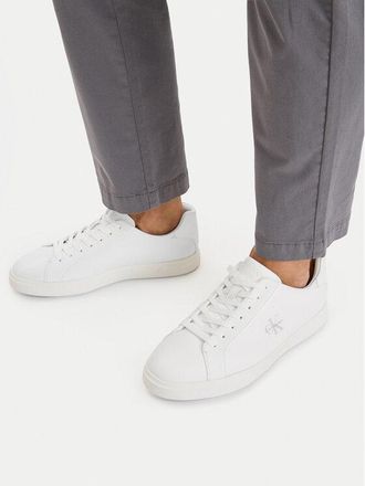 Calvin Klein Sneakers Low Prof Cupsole Lth HM0HM02123 Wei&szlig;