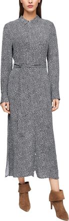 s.Oliver Black Label Damen 150.10.102.20.200.2059410 Lässiges Kleid, Dark Navy Hearts Minimal, 36