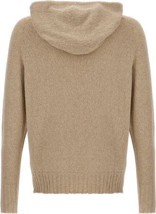 Maryya Cashmere Blend Wool Hooded Sweater - Beige