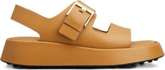 Tod's Femme, Chaussures, Beige, Taille: 38 1/2 EU Sandales en cuir
