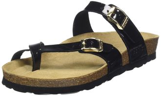 Rohde Damen Alba Hausschuh, 91 schwarz/Lack, 36 EU