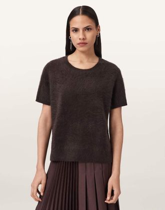 AllSaints Rebel - T-Shirt in Ochsenblutrot