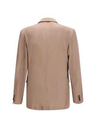 Dries Van Noten Mens Double-Breasted Blazer Old Rose Viscose Jacket