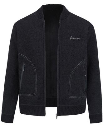AlltheMen Strickjacke Herren Strickjacke mit Stehkragen Cardigan M&auml;nner Pulli f&uuml;r Winter