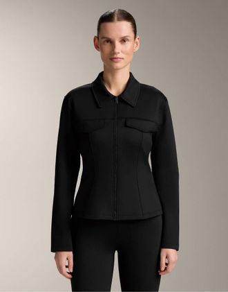 Oysho Veste en tissu c&ocirc;tel&eacute; effet n&eacute;opr&egrave;ne - Noir