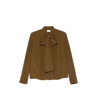 Saint Laurent Lavalli&egrave;re Silk Blouse
