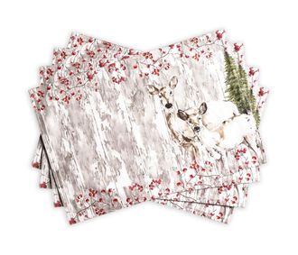 Maison d'Hermine Maison dHermine Platzsets 4er-Set 100% Baumwolle waschbare Tischsets Wiederverwendbare Tischsets für Weihnachtsdekorationenn Küche Esszimmer Hochzeit 