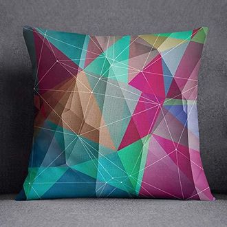 Bonamaison Le Jardin du Lin Kissenhüllen, Cotton, Mehrfarbig, 45x45