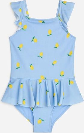 Arket Badeanzug Mit R&uuml;schen -Blau