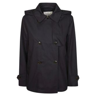 Herno Femme, Manteaux, Bleu, Taille: 36 FR Trench Corto Dean
