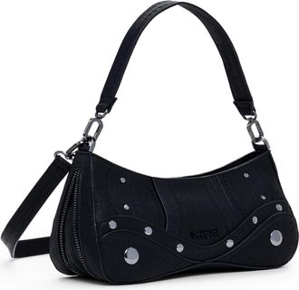 Desigual Schultertasche Umhängetasche Alsacia Embro Patch Crossbody Bag Black schwarz