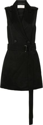 Gentryportofino Femme, Vestes, Noir, Taille: 36 FR Gilet Crois&eacute;