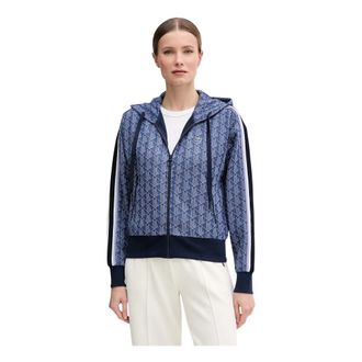 Lacoste Femme, Sweatshirts et sweats &agrave; capuche, Bleu, Taille: 44 FR SweaT-shirt &agrave; capuche Monogram