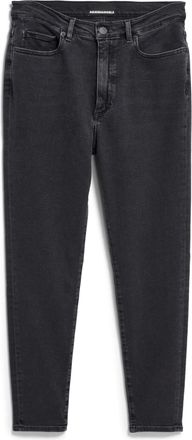 Armedangels Damen Skinny Jeans High Waist Bio-Baumwoll Mix X-Stretch INGAA Skinny Fit True Black Washed
