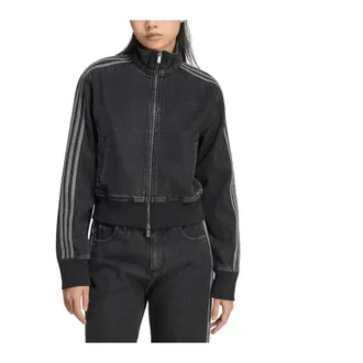 adidas Femme, Sport, Noir, Taille: 42 FR Veste de surv&ecirc;tement Firebird en denim