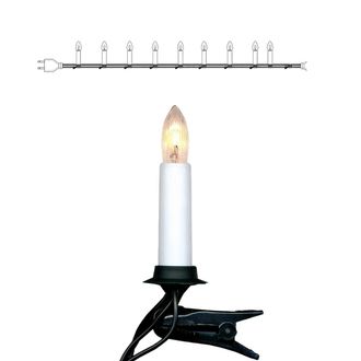 Best Season LED-Kerzenkette Indoor 25-teilig - Warmwei&szlig;, E10 Universal-LED, 18m L&auml;nge, Doppeldraht, Energieeffiziente Raumbeleuchtung, Dekorative Lichterkette