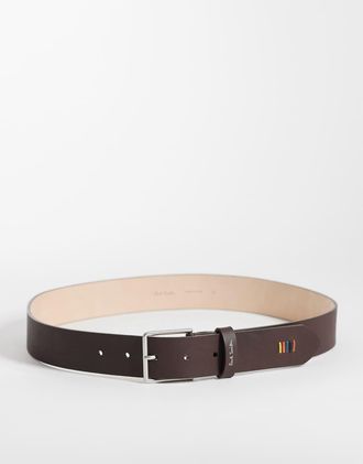 Paul Smith Ceinture avec couture multicolore - Noir-Marron