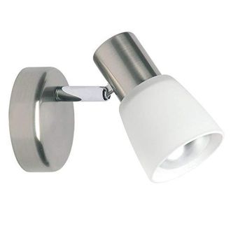Brilliant lamp Luca spot mural fer/chrome/blanc | 1x R50, E14, 40W, adapté aux lampes à réflecteur (non incluses) | Échelle A ++ à E | Tête pivotante