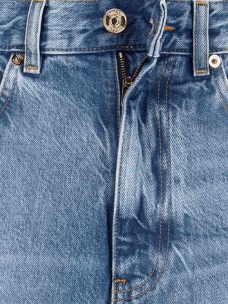 Versace Mens Cotton Jeans With Logo Detail Denim