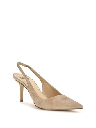 Francesco Russo Womens Suede Slingback Pumps Cest High Heel Shoes
