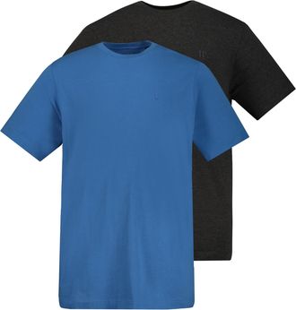 JP1880 Herren L-8XL bis 8XL, T-Shirt im Doppelpack, Basic-Shirt aus Reiner Jerseyqualität, Rundhals, Bequeme Passform ägäisblau 3XL 702637730-3XL