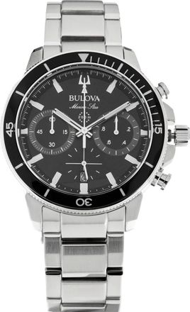 Bulova Femme, Accessoires, Noir, Taille: ONE Size Marine Star Chronograph Watch