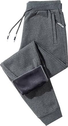 Generic Pantalon doubl&eacute; en polaire pour homme - Pantalon de jogging extensible - Taille &eacute;lastique - Doux et &eacute;pais - Pantalon dentra&icirc;nement sportif avec poches