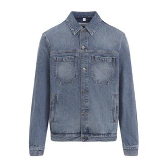 Off-white Homme, Vestes, Bleu, Taille: XL Half Arrow Skate Denim Jacket