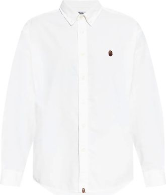 A Bathing Ape chemise à logo appliqué - Blanc