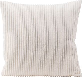 Gözze Kissenhülle - Weiß - 40 x 40 cm - mit Reißverschluss - Cordoptik