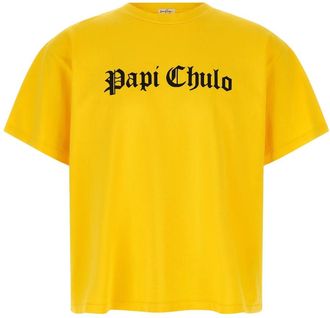 Second/Layer Second/Layer - Papi Chulo Tee - Homme - Tops - Jaune - Taille: M