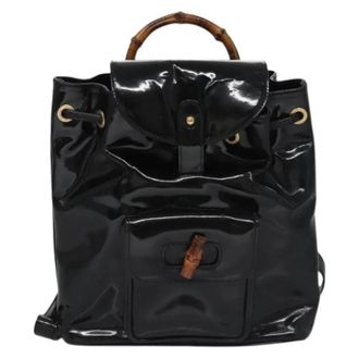 Gucci Pre-owned Vintage Bamboo-Rucksack - - Pre-owned - Damen - Schwarzk - ONE SIZE